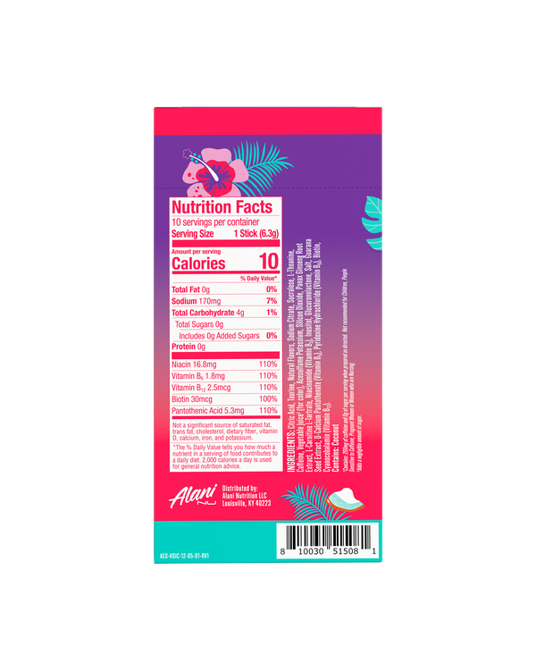 Alani Nu Hawaiian Shaved Ice Energy Sticks 10-Pack