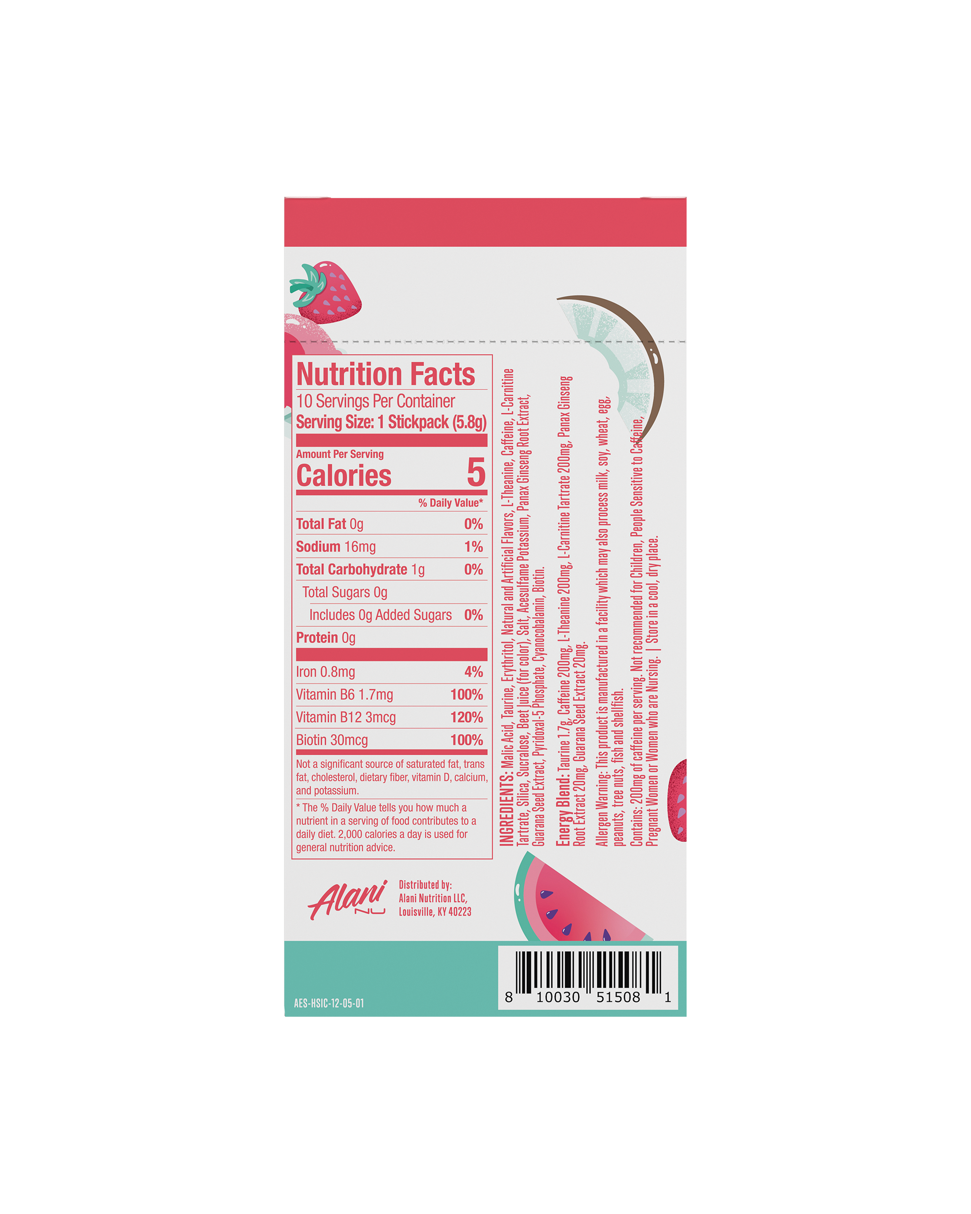 Alani Nu Cherry Slush Energy Sticks 10-Pack