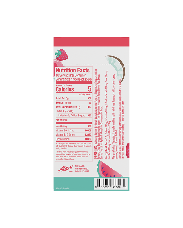 Alani Nu Juicy Peach Energy Sticks 10-Pack