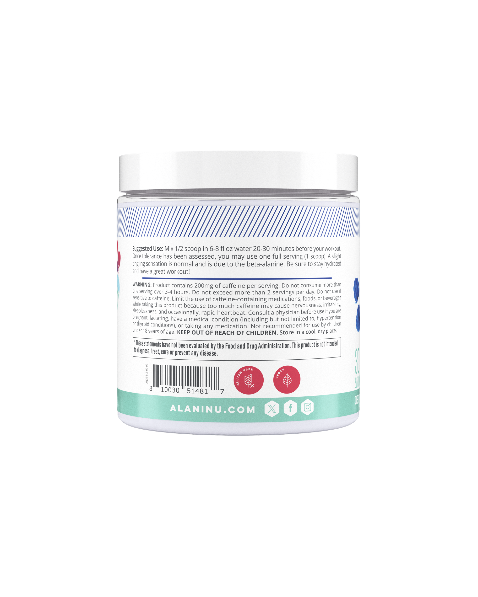 Alani Nu Hawaiian Shaved Ice Pre-Workout 30 Servings