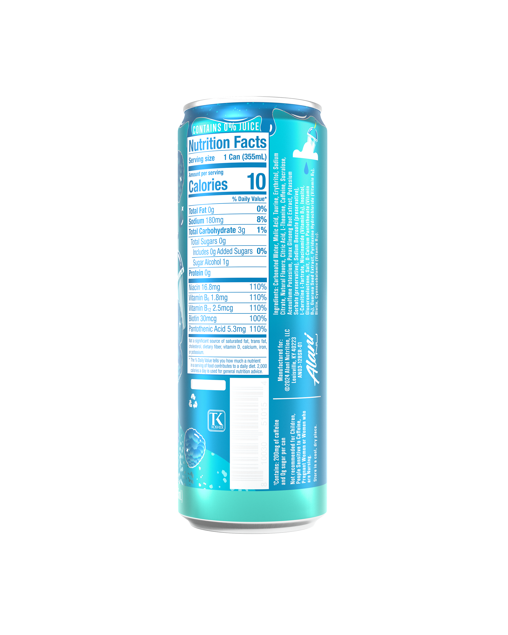 Energy Drink - Blue Slush - Alani Nu