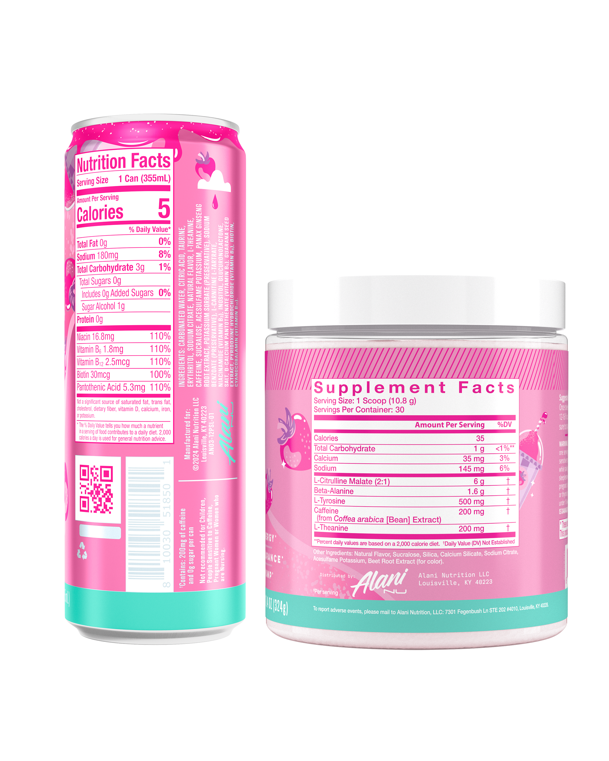 Energy Drink & Pre-Workout - Pink Slush - Alani Nu