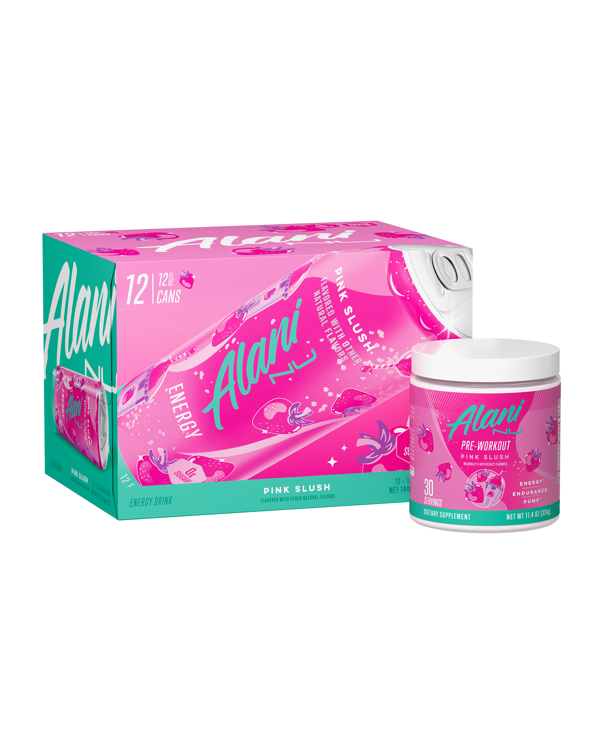 Energy Drink & Pre-Workout - Pink Slush - Alani Nu
