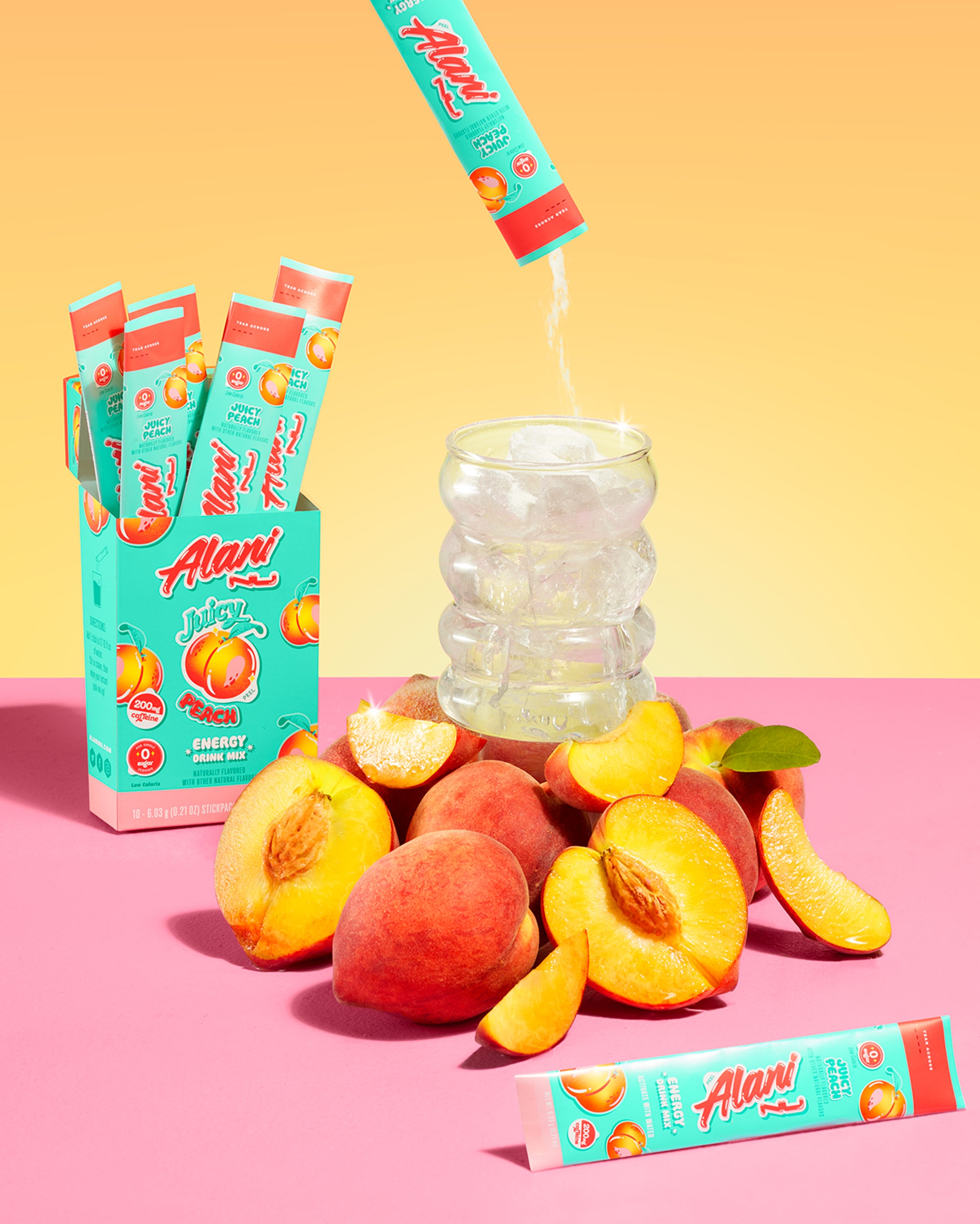 Alani Nu Juicy Peach Energy Sticks 10-Pack